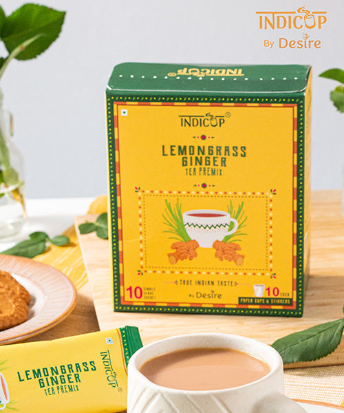 Indicup Lemongrass Ginger Tea Instant Premix– Indicup from the house of ...